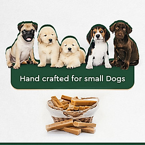 KATHMANDU'S - Authentic Himalayan Cheese Dog Chews - for Small Dogs (Pack of 15) - for Improved Dental Hygiene & Protein-Rich Nutrition, No Preservatives