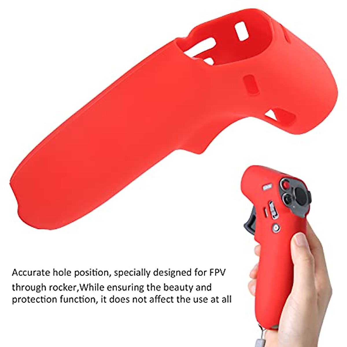 Ranvo Joystick Protective Cover, Joystick Protector Accurate Anti Drop for FPV(red)