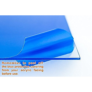 Falken Design falkenacrylic_Clear_236_10x10 Acrylic Sheet, Plastic/Plexiglas/Lucite, 10" x 10-1/4", Clear