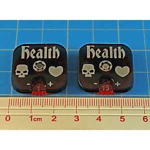 LITKO Dungeon Health Dials, Translucent Grey and Fluorescent Pink (2)