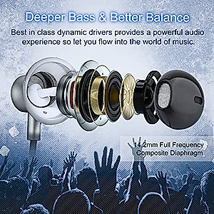 XINLIANG USB C Earbuds Type C Headphones Wired with Microphone & Volume Control C Port Earphones for Samsung Galaxy s21 Ultra 5G s20 FE Note 20/10, iPad Pro 2018, Google Pixel,Mac Book