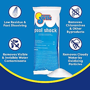 In The Swim Pool Shock – 68% Cal-Hypo Granular Sanitizer for Crystal Clear Water – Defends Against Bacteria, Algae, and Microorganisms - 12 X 1 Pound