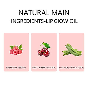 Marine Forest Hydrating Lip Glow Oil, Plumping Lip Gloss Transparent Lip Oil Tinted for Lip Care and Dry Lips, Non Sticky, Shiny and Moisturizing (02)