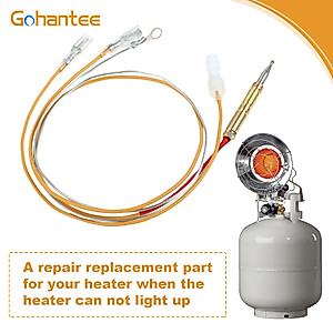 Gohantee 20" Propane Portable Tank Top Heater Thermocoupler 2304885 Universal Safety Assembly Compatible with Mr Heater Dura Heat COSTWAY Remington ProCom and More