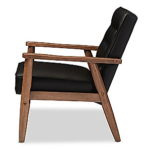 Baxton Studio BBT8013-Black Chair armchairs,Wood, Black