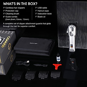 COMZIO Hair Clippers for Men Professional,Cordless High-Performance Barber Clippers for Hair Cutting,Rechargeable Mens Hair Clippers,Home Haircut &Grooming Set with LED Display,Mens Gifts
