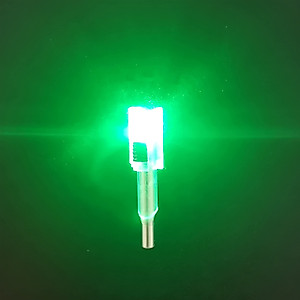 DEEPOWER Crossbow Lighted Nock with ON/Off Switch 4 Pack with .285”/.297”/.300”/.305” Bushings LED Nock Universal Fit for Bolts (Green)