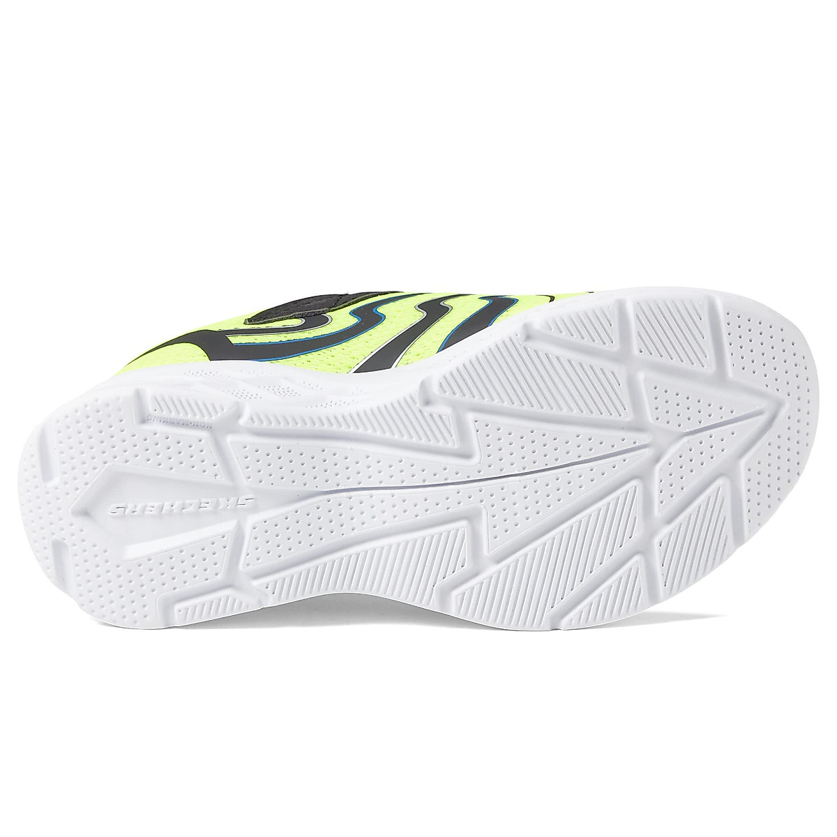 Skechers Boy's Microspec II - Troms (Little Kid/Big Kid) Black/Yellow/Blue 3 Little Kid M