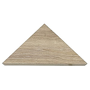 Home Basics Small Corner Floating Shelf (Single Pack), Washed Oak MDF Wall Mount Floating Shelf | Contemporary Shelf for Décor and Essentials | Holds 7lbs.