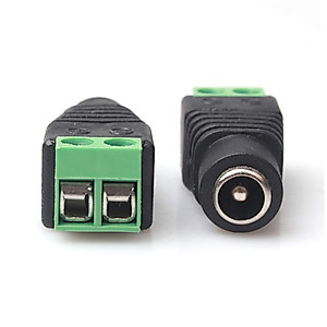 DeguangXin 20 Pairs 12V Male + Female 2.1x5.5MM DC Power Jack Plug Adapter Connector for CCTV Camera and LED Strip Light