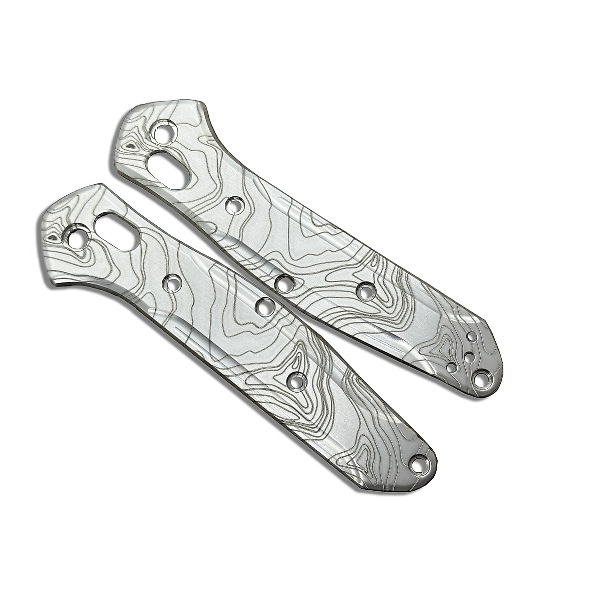 TOPO engraved Titanium Scales for Benchmade 940 Osborne