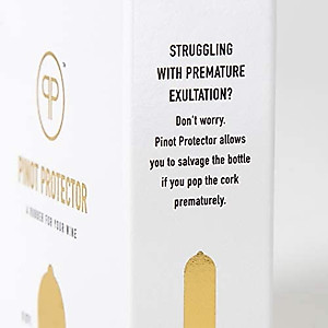 Big Betty - Pinot Protector Wine Bottle Stoppers - 100% Food Grade Nitrile Bottle Stoppers for Wine & Beverage Glass Bottles, Funny & Functional Novelty Gift for Wine Lovers - 6 Pack - Gold