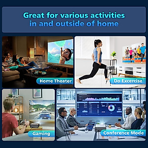 Raydem Portable Projector with 5GHz Wi-Fi & Bluetooth | 1080P, 350 ANSI