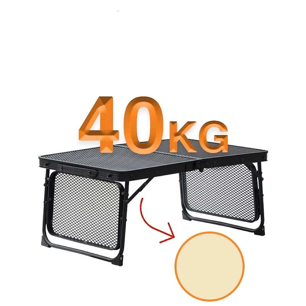 DUEBASS Folding Camping Table Double-Layer Aluminum Table Lightweight for Camping,Picnic,Travl,Patio,Beach
