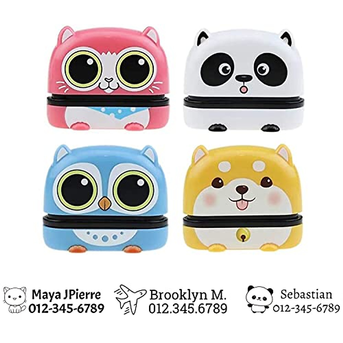 Name Stamp Clothing Kids,The Name Stamp for Clothes，Cartoon Pattern Style Name Stamp,Custom Name Stamp，4 Colors and 36 Cartoon Patterns