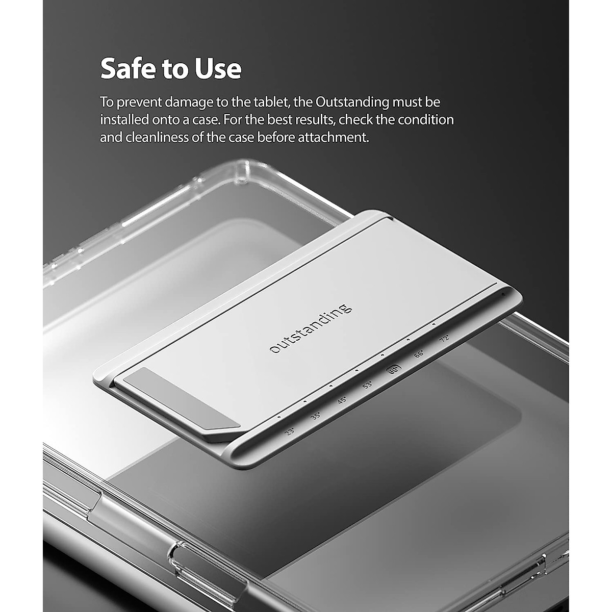 Ringke Fusion with Outstanding [Case + Stand] Compatible with iPad Pro 11 Inch Case (4th 2022, 3rd 2021, 2nd 2020, 1st 2018) Transparent Cover with Pencil Holder + Kickstand - Clear & Light Gray