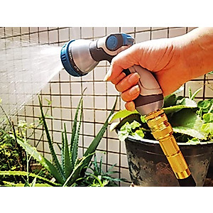 PLG Brass 8-Piece Quick Connect Garden Hose Fittings, 4 Set