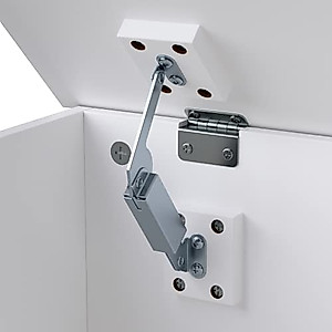 JungleA 30 Inch Toy Chest Wooden Storage Bench 150L Toy Box Blanket Chests Trunks Foot Rest Seat for Bedroom Living Room Entry White