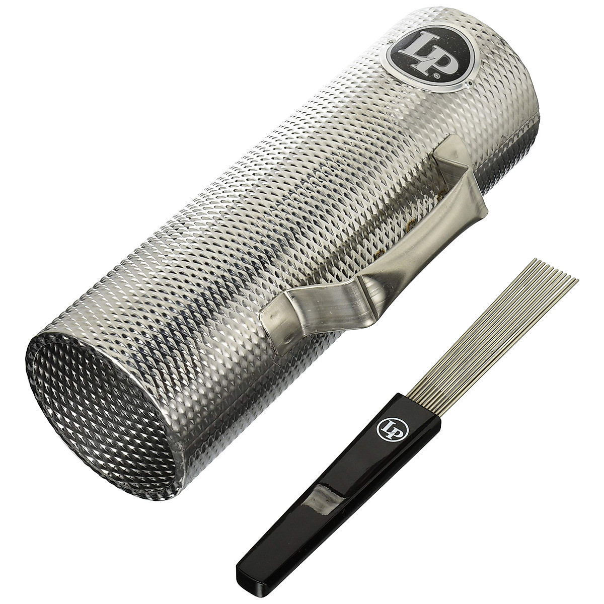 Latin Percussion LP305 Merengue Guiro, Silver,Black