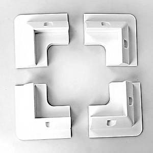 NUZAMAS Solar Panel Universal 4 Corner Drill-Free Glue Mounting Brackets for RV Marine Flat Roof Camping Van and Caravan Installations UV-Resistant- White