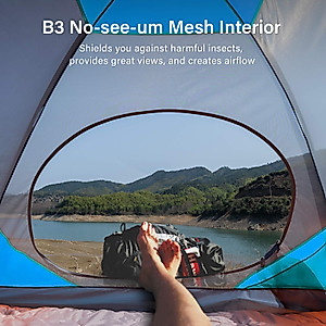 BISINNA 2/4 Person Camping Tent Lightweight Backpacking Tent Waterproof Windproof Two Doors Easy Setup Double Layer Outdoor Tents for Family Camping Hunting Hiking Mountaineering Travel