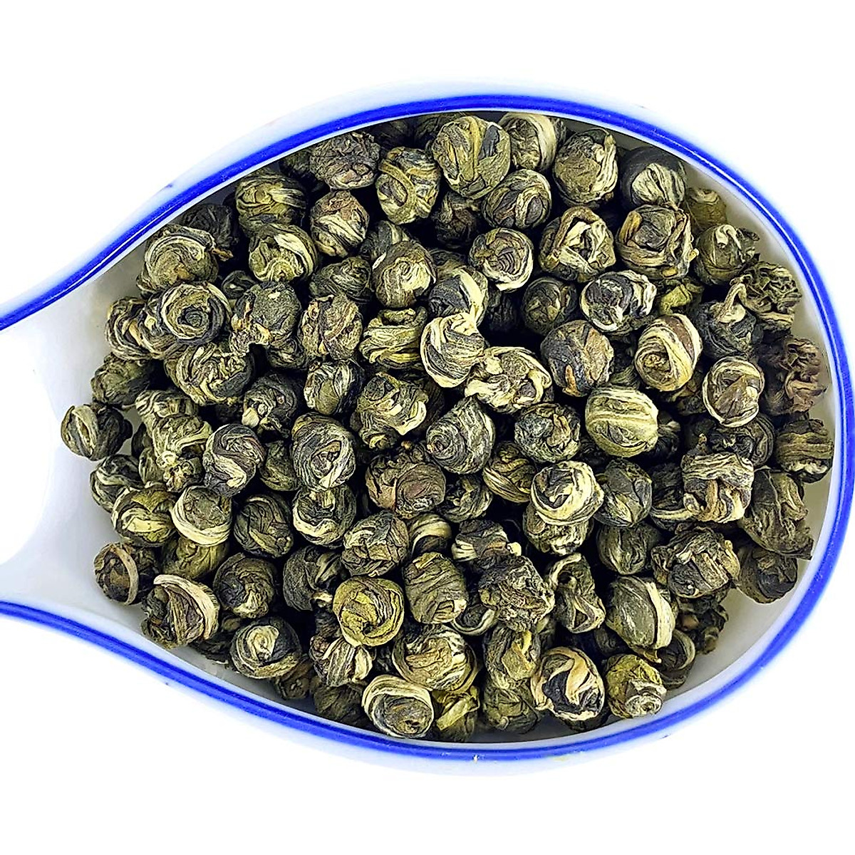 TIAN HU SHAN Jasmine Tea Jasmine Dragon Pearls Green Tea Loose Leaf 4oz (114g) Tin