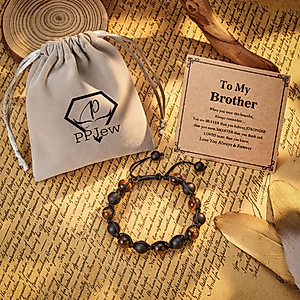 PPJew Brother Gifts Brother Bracelet Birthday Gifts for Brother from Sister Christmas Encouragement Gift