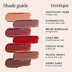 TRE'STIQUE Matte Lip Crayon, Matte Lipstick With Built-in Lip Gloss Balm, 2-in-1 Lip Liner Set With Lip Crayon and Lip Balm, Lipstick and Lip Gloss Balm Lip Kit (Nantucket Nude Refillable)
