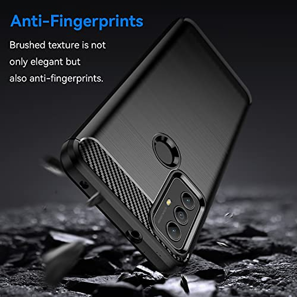 for Moto G Play 2023 Case,with HD Screen Protector,Shock-Absorption Flexible TPU Bumper Cove Soft Rubber Protective Case for Motorola Moto G Play 2023 (Black)