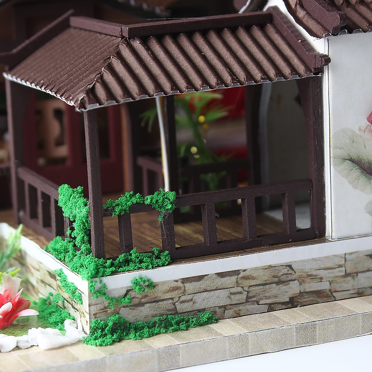 DIY Miniature Furniture Kit, Wooden Handmade Mini Ancient Town Model Building Home Craft Collection Kit, Christmas Birthday Teenagers Boys Girls Adults