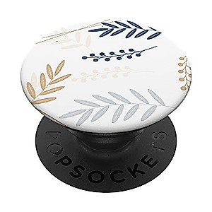 Vintage flower leaves pattern PopSockets PopGrip: Swappable Grip for Phones & Tablets