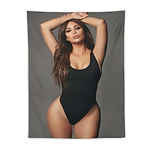 YWVWY Kim Kardashian Poster American Celebrity Poster Tapestry Decorative Painting Polyester Wall Art Living Room Tapestries Bedroom Prints 30"x40"