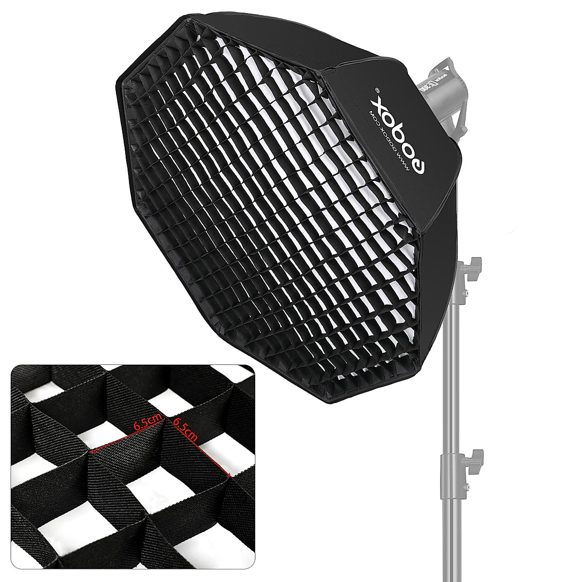 Godox SB-UE 47"/120cm Umbrella Octagon Softbox Reflector with Honeycomb Grid for Speedlight Flash (Bowens Mount)
