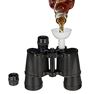 True Binocular Flask - Gameday Hidden Flask - Secret Alcohol Container - Black Secret Flask 16oz Set of 1