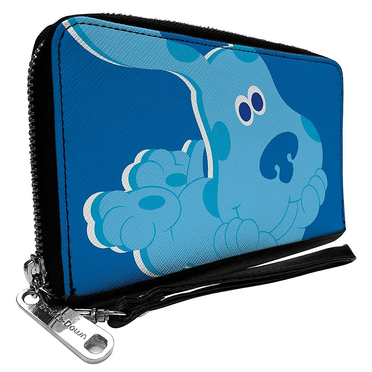Buckle-Down Women's PU Zip Around Wallet Rectangle-Blue's Clues, 7.5"x4.5"