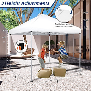 10x10 Pop Up Canopy, Instant Canopy Tent with Removable Sidewalls and Mesh Windows for Vendor Events, Outdoor Craft Show, Farmers Markets