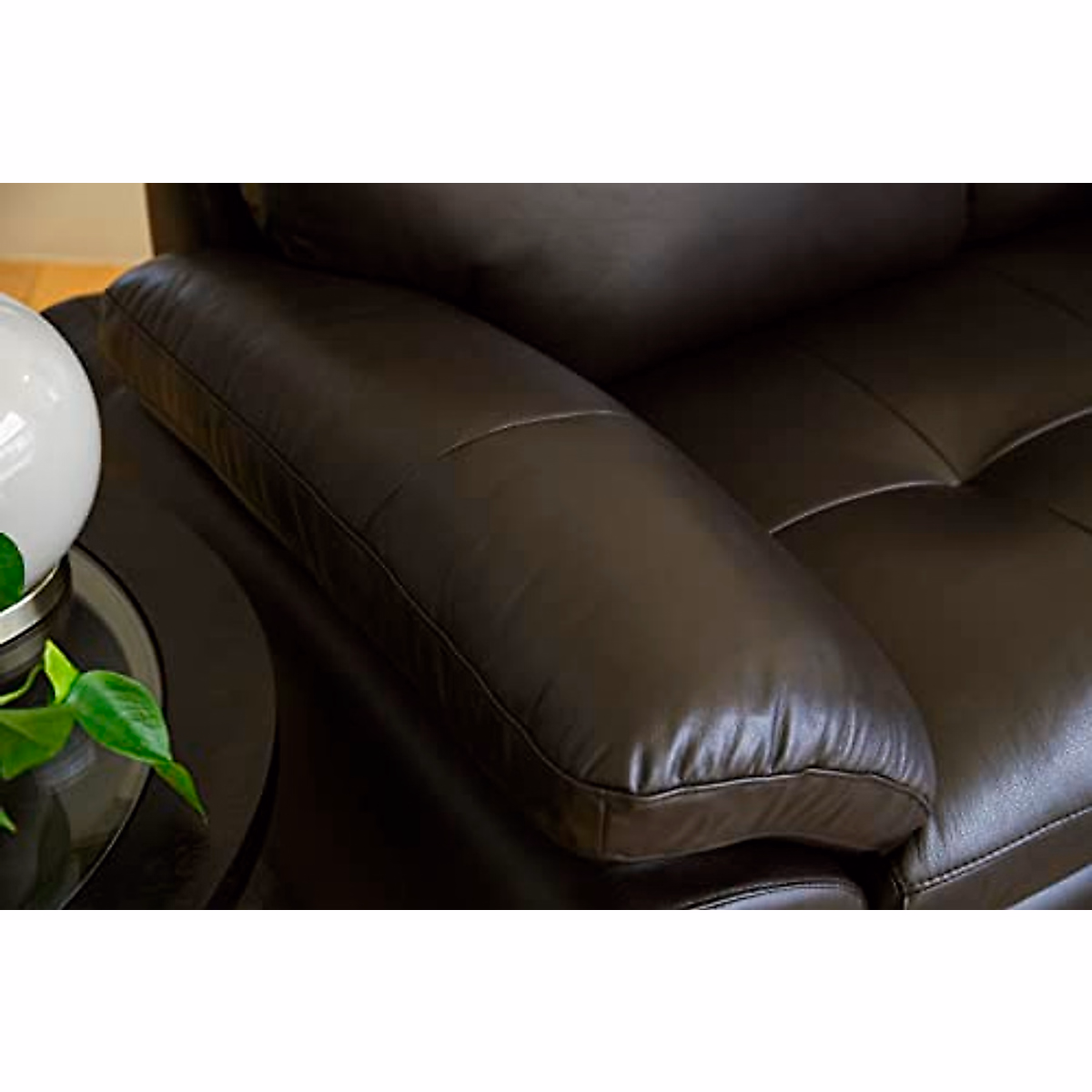 Abbyson Living Leather Sectional, Brown