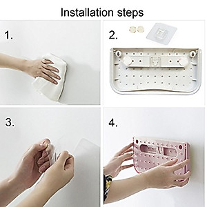 Laugh Cat 4 Pack Hanging Plastic Shoe Rack Wall Mount Creative Folding Organizer Camper Shoes Storage Shelf Adhesive Shoe Holder For Door