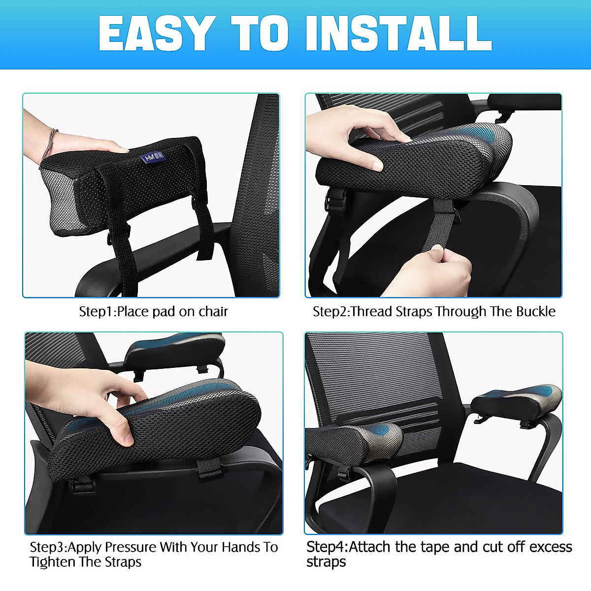 Office Chair Arm Pads Covers-Ergonomic Armrest for Desk and Chair Office Chair Armrest Covers, Office Chair Arm Pads for Elbows and Forearms, Office Chair Cushion for Gaming Accessories