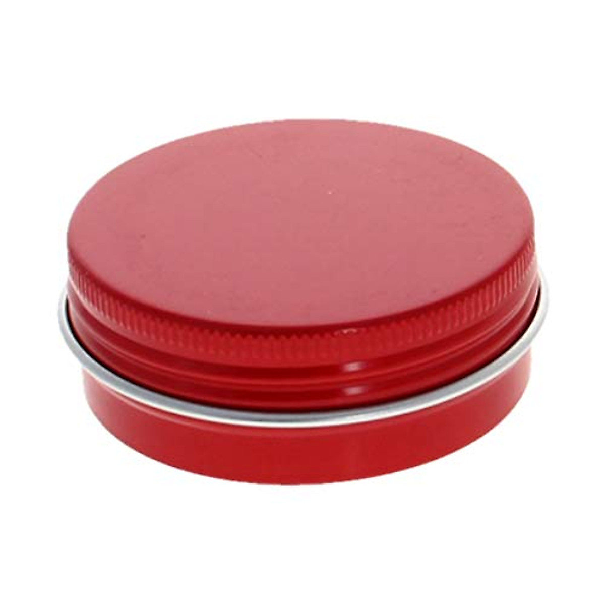 Othmro 24Pcs 1oz Metal Round Tins Aluminum Tin Cans Jar Refillable Containers 30ml Tin Cans Tin Bottle Container with Screw Lid for Salve Spices Lip Balm Tea Candies Red 50×20mm
