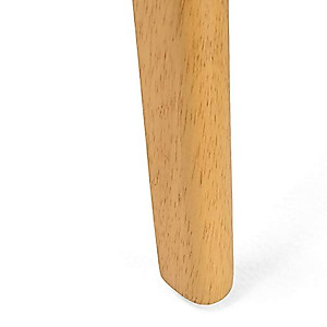 Christopher Knight Home Heather Mid-Century Modern Dining Chairs (Set of 4), Dark Gray, Natural Oak