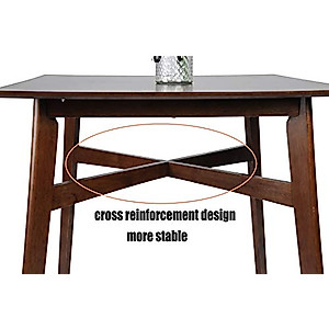 KARMAS PRODUCT Square 4-Person Wood Dining Table for Kitchen Modern Home Furniture Espresso (Table)