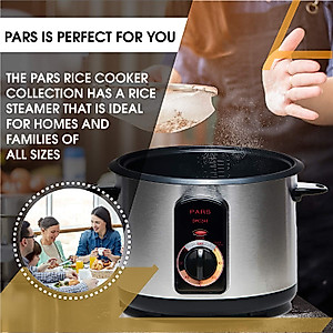 Pars Automatic Persian Rice Cooker - Tahdig Rice Maker Perfect Rice Crust, 10 Cup