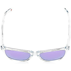 Oakley OO9013 Frogskins Square Sunglasses, Polished Clear/Prizm Violet, 55 mm
