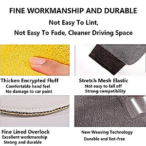 Rotkeym Car Wash Mitt,Premium Thick Coral Fleece Washing Gloves, Holds Tons of Sudsy Water for Effective Washing, Machine Washable, Lint Free, Scratch Free