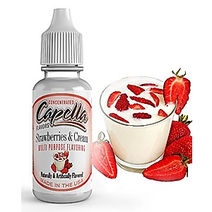 Capella Flavor Drops Strawberries and Cream Concentrate 13 Milliliter Bottle