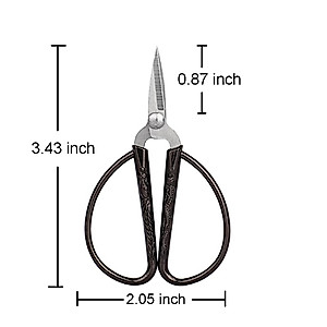 Aesosor 3.3-inch Small Sewing Embroidery Scissors, Stainless Steel Little Scissors Sharp Tip Detail Shears for Sewing Crafting, Art Work, Cross Stitch Cutting, Handcraft, Needlework DIY Tools Black