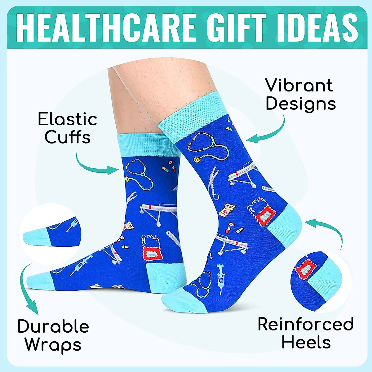 Zmart Surgeon Gifts - Orthopedic, Neurosurgeon & Plastic Surgeon Ideas, Funny Socks