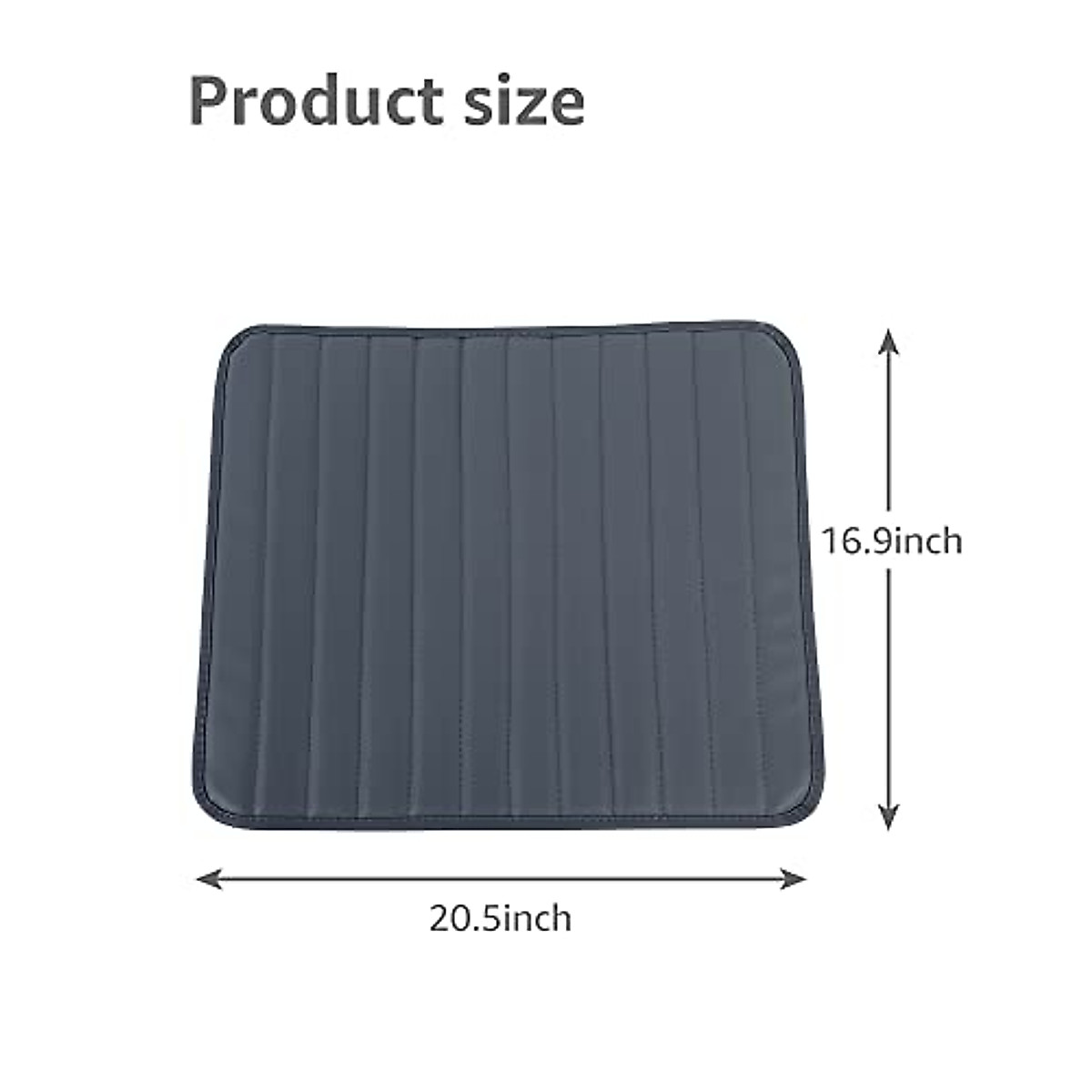 UIIU Full Body Massage Chair Back Cushion Quilted Leather Lumbar Cushion Zero Gravity Massage Chair Back Protect Cushion to Ease Strength of Shiatsu Massage 20.5x16.9Inch Gray