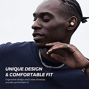 SoundPEATS Sonic Wireless Earbuds with QCC3040, Bluetooth V5.2 Headphones in-Ear Stereo Earbuds with aptX-Adaptive, Game Mode, CVC 8.0, TrueWireless Mirroring, Single/Twin, 35 Hours of Listening Time
